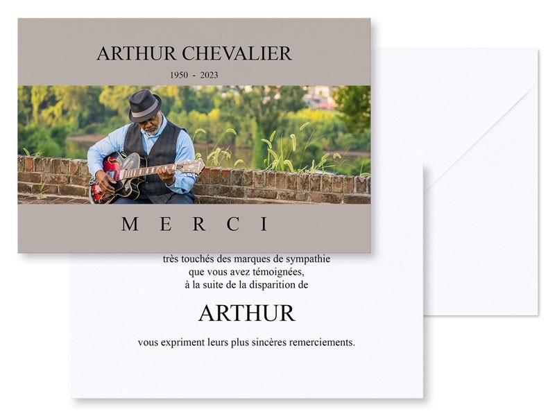 Carte remerciement décès - Photo panoramique - réf.A02-DEC87X98 ...